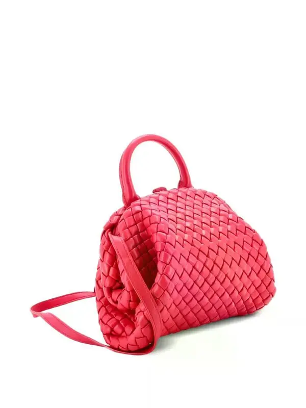 Bottega Veneta Padded Handle Tote Intrecciato Nappa Mini Satchel - Pink