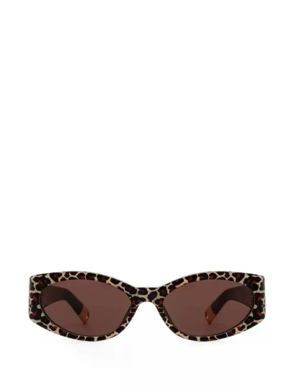 Jacquemus Ovalo Leopard-print Sunglasses