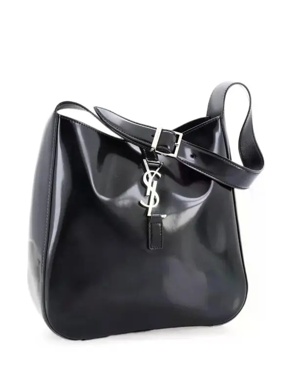 Saint Laurent Le 5 A 7 Supple Leather Small Hobo Bag - Black