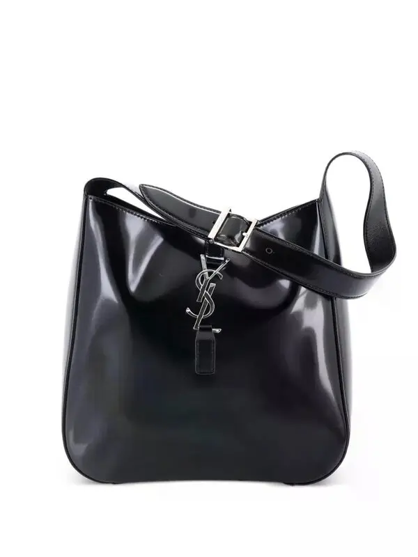 Saint Laurent Le 5 A 7 Supple Leather Small Hobo Bag - Black