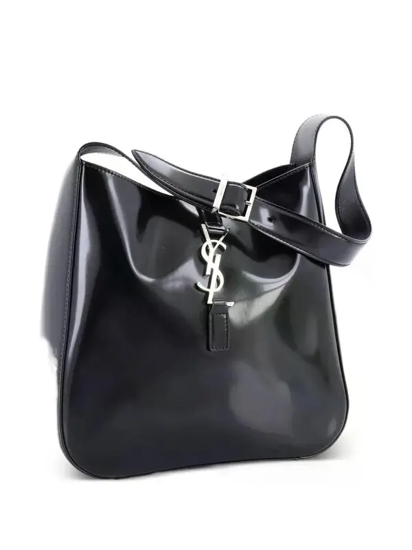 Saint Laurent Le 5 A 7 Supple Leather Small Hobo Bag - Black