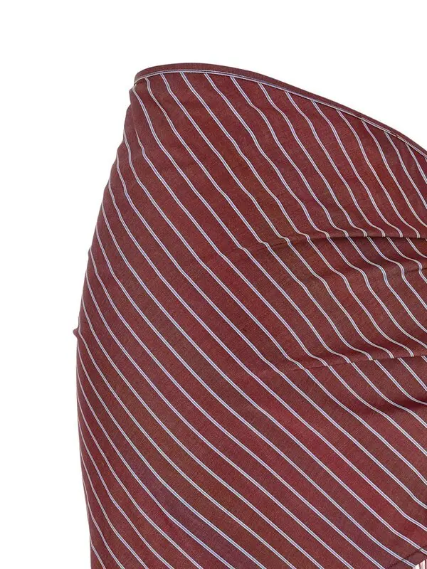 Andamane Dolly Striped Bead-fringed Skirt