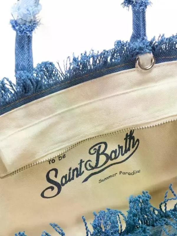 MC2 SAINT BARTH Colette Patchwork Fringed Tote Bag