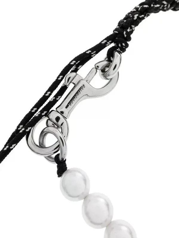 Balenciaga Malibu Pearl-embellished Cord Necklace