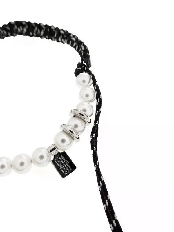 Balenciaga Malibu Pearl-embellished Cord Necklace