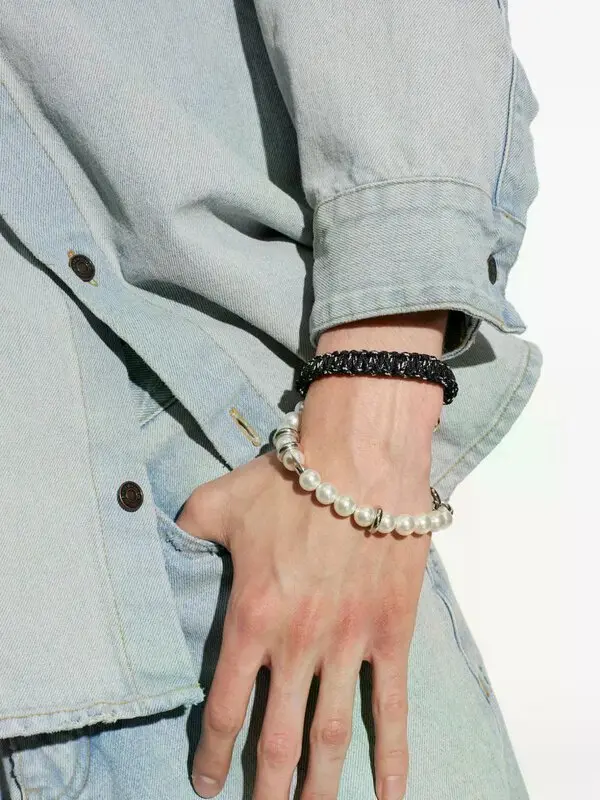 Balenciaga Malibu Pearl-embellished Cord Necklace