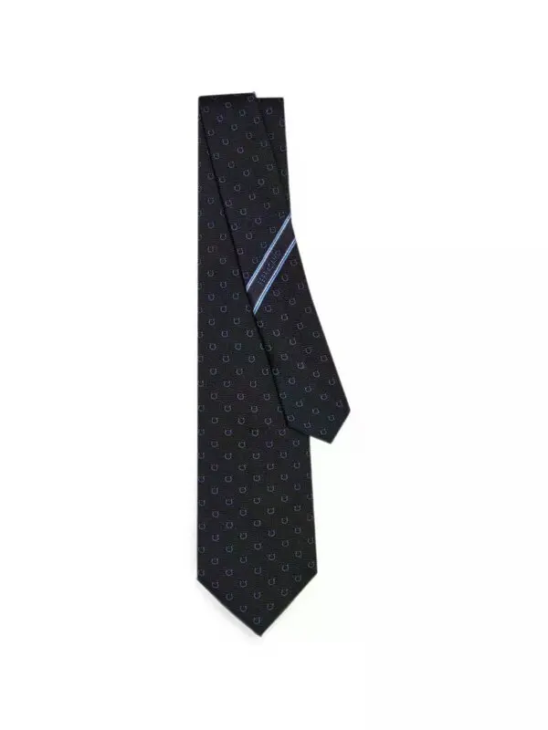 FERRAGAMO Gancini Silk Jacquard Tie