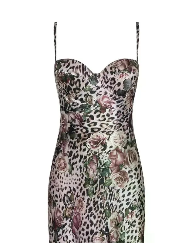 L'Agence Sayla Leopard-print Maxi Dress