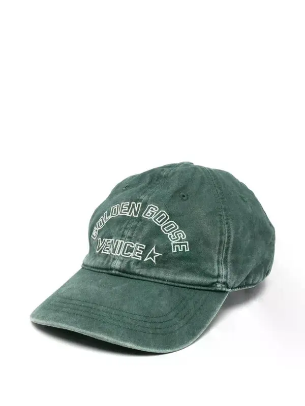 GOLDEN GOOSE Logo-embroidered Star-patch Baseball Cap - Green