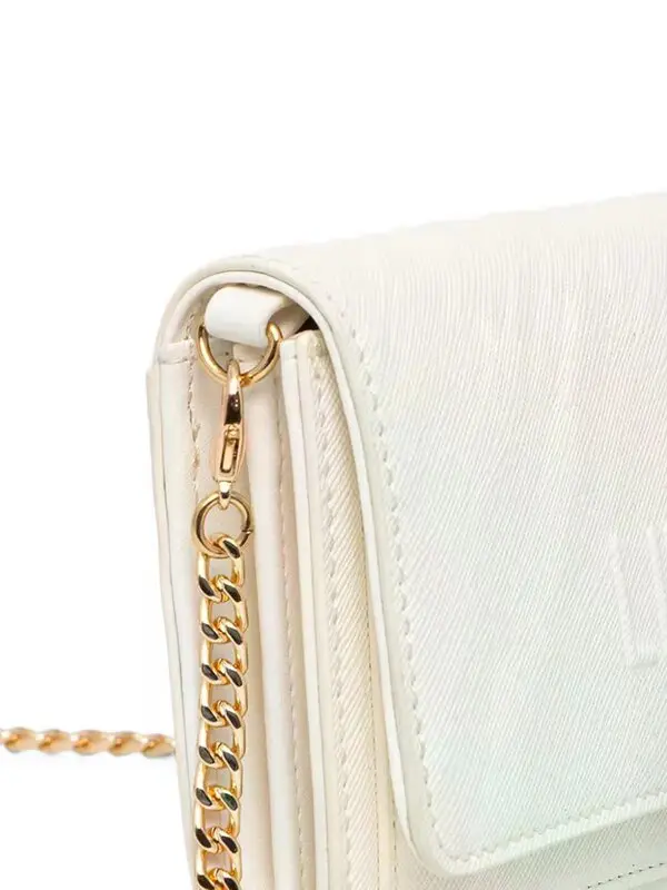 Liu Jo Mini Logo-embossed Chain Wallet - White