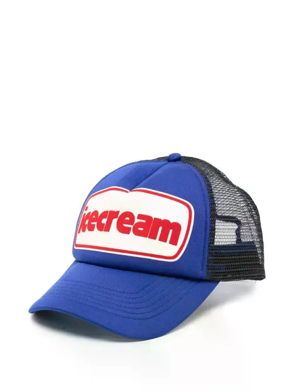 ICECREAM Logo Patch Mesh Panel Baseball Cap - Blue