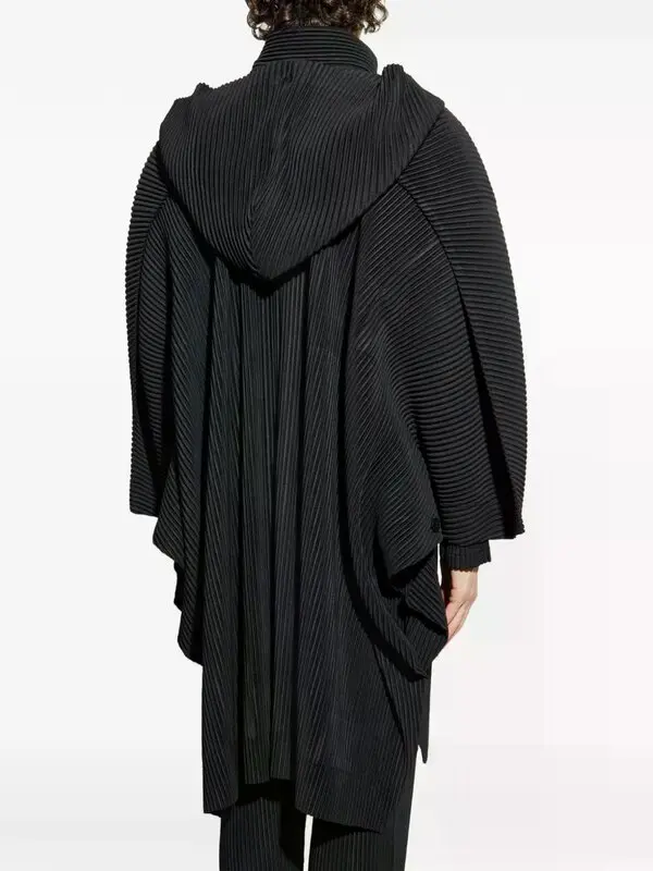 Issey Miyake Pleated Hooded Coat