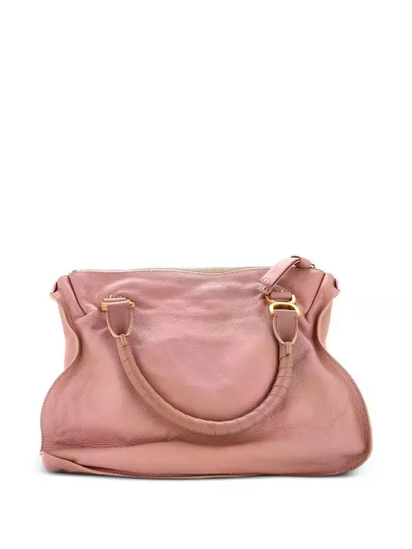 Chloé Marcie Leather Large Shoulder Bag - Pink