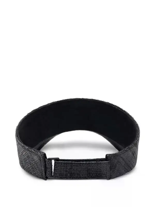 Ruslan Baginskiy Monogram Embellished Straw Visor