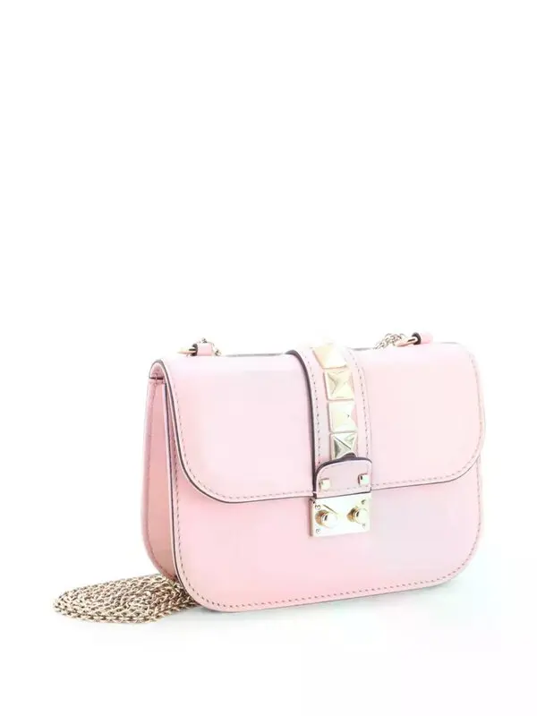Valentino Garavani Glam Lock Leather Small Shoulder Bag