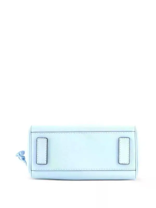 Versace La Medusa Top Handle Leather Small Satchel Bag - Blue