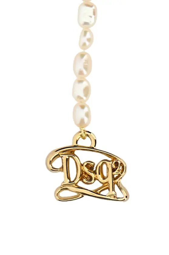 Dsquared2 Pearl And Logo Drop Earrings