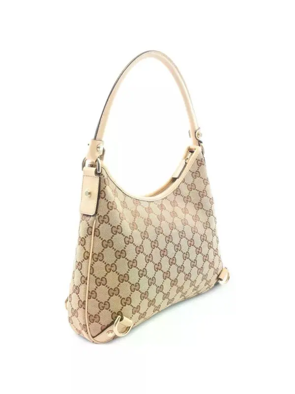 Gucci 2000s Abby Gg Canvas Shoulder Bag - Neutrals