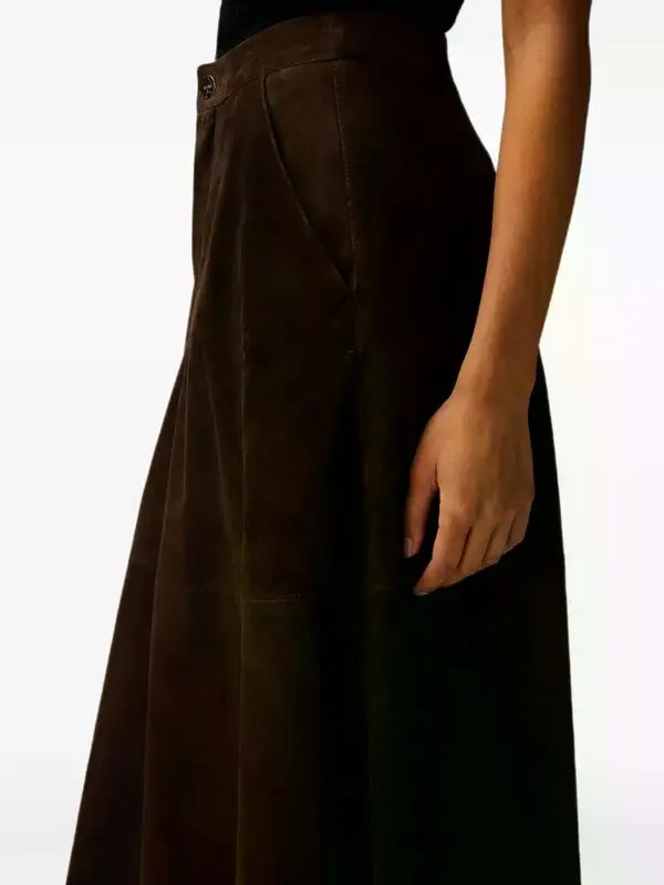 RETORI Suede Midi Skirt