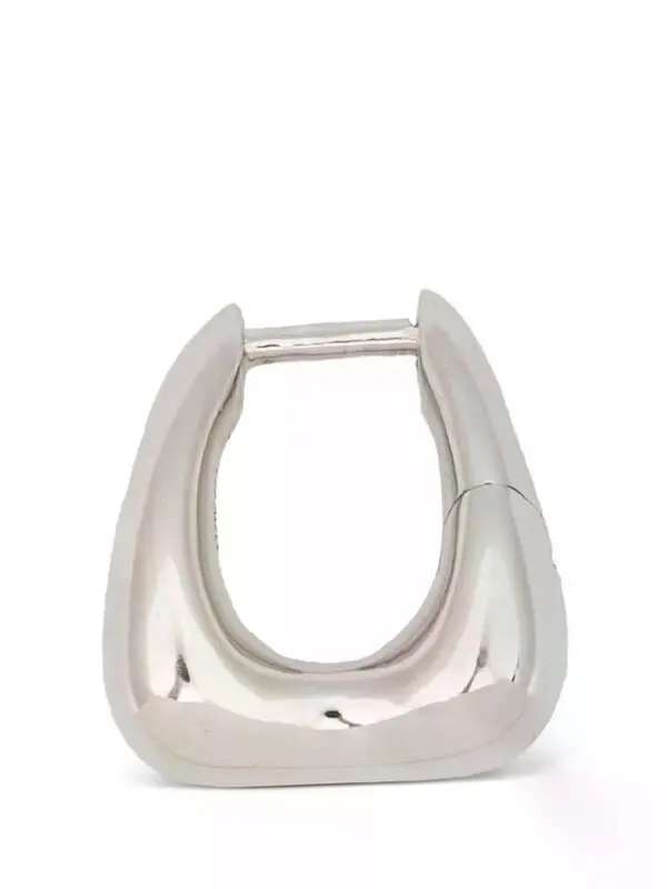 MARIA BLACK Satchel Bend Huggie Earrings - Silver