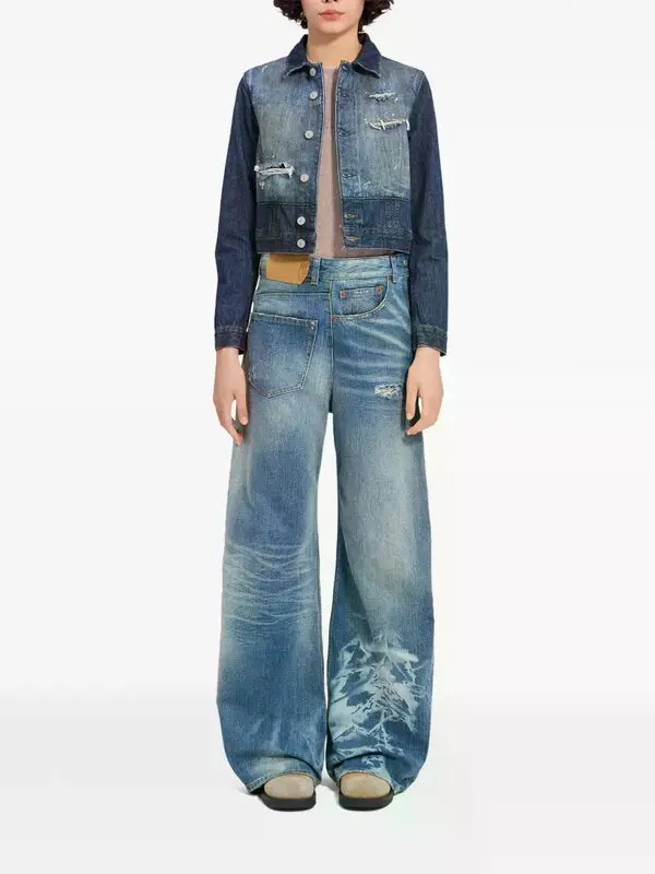 MAISON MARGIELA Distressed Wide-leg Jeans