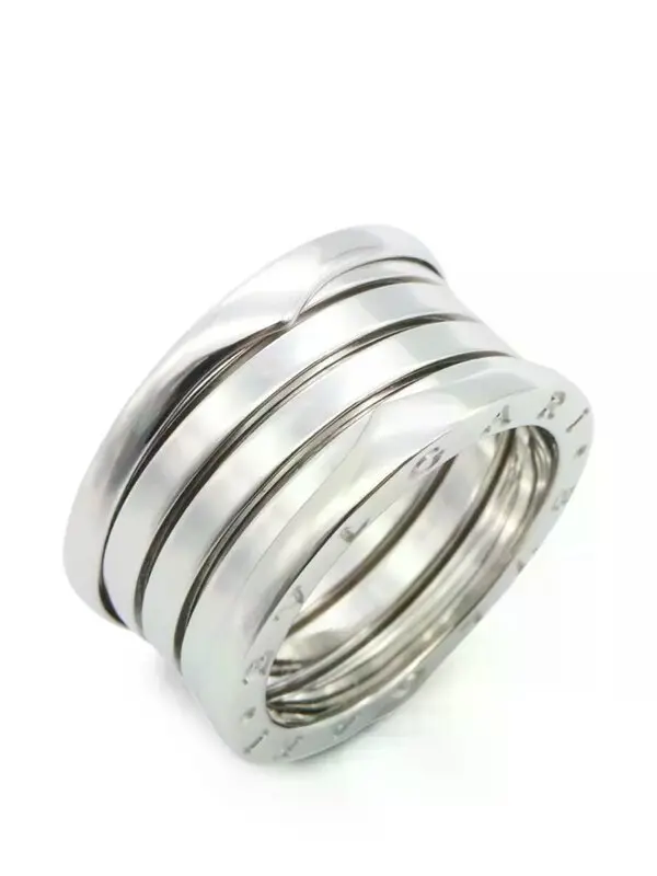 BVLGARI B.zero1 18k White Gold Four-band Ring - Silver