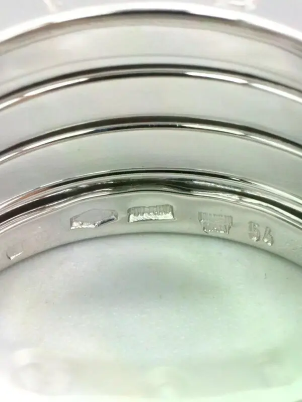 BVLGARI B.zero1 18k White Gold Four-band Ring - Silver