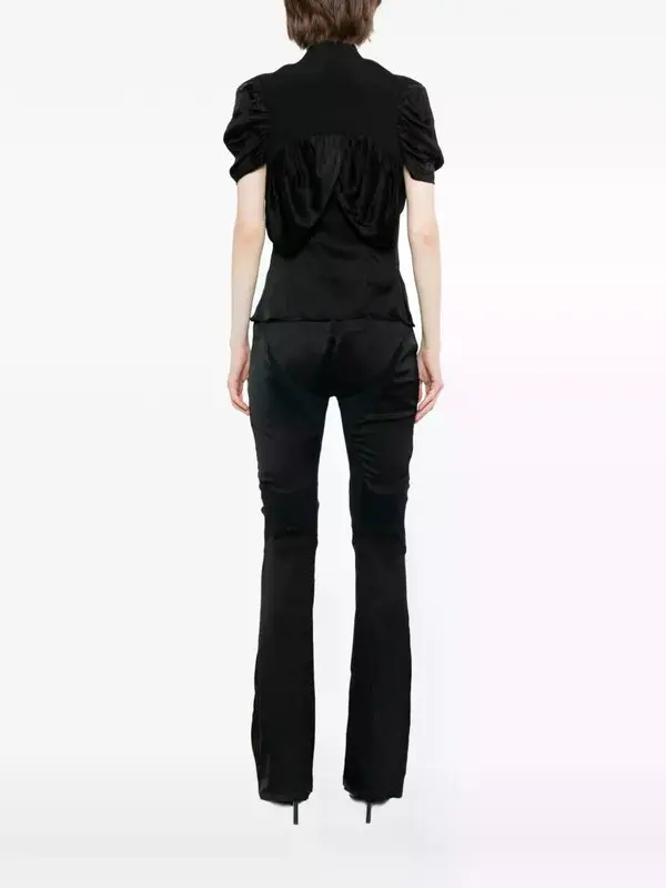 Ottolinger Contrast-trim Gathered-sleeve Top