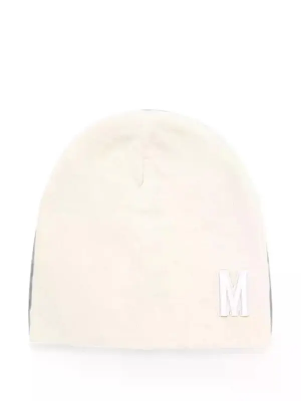 Moschino Logo-patch Beanie Hat - Neutrals