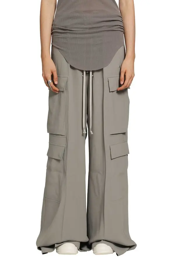 Rick Owens Tower Cargobelas In Heavy Cady - Grey
