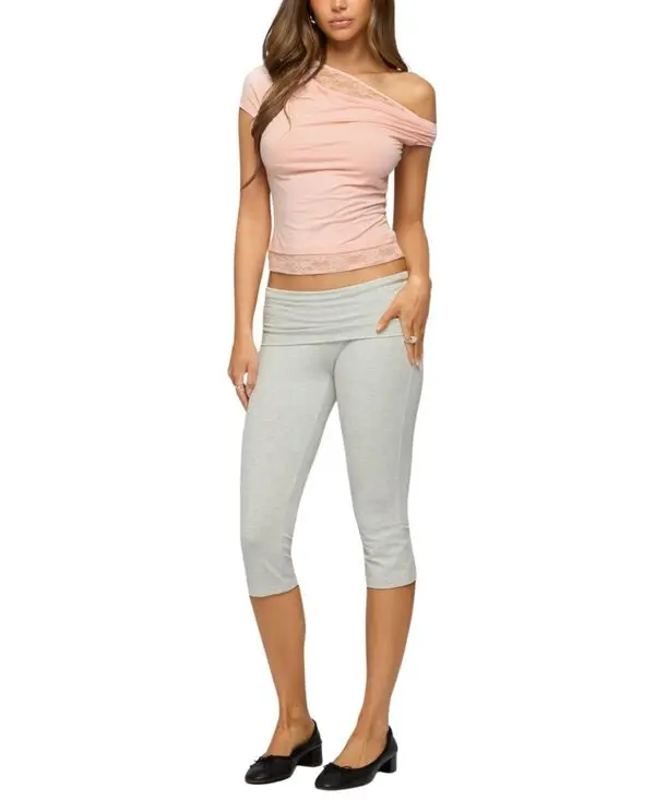 EDIKTED Lacey Layered Off Shoulder Top