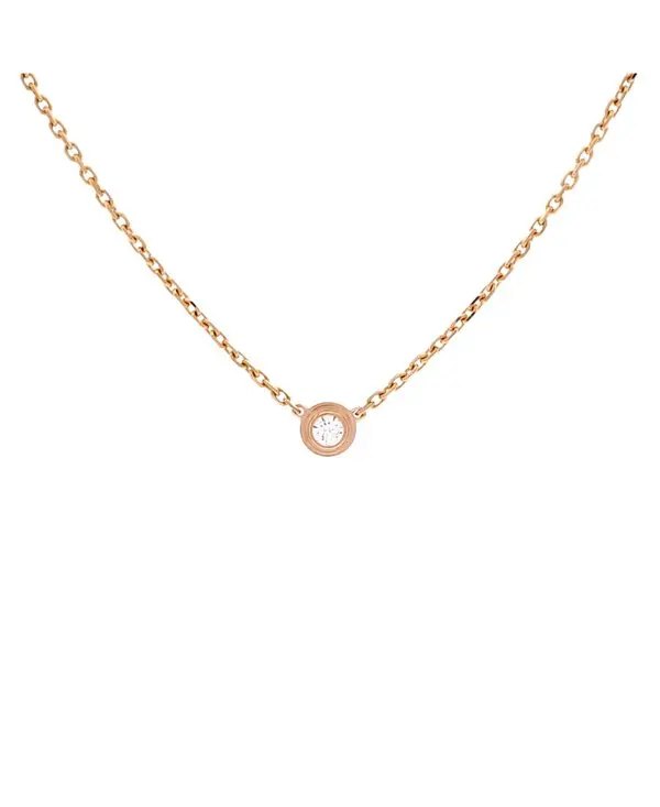 CARTIER Xs D'amour Pendant Necklace 18k Rose Gold With Diamond, 16 - Pink