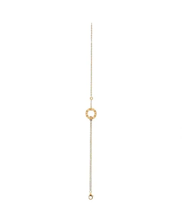 CARTIER 2 Diamonds Love Bracelet 18k With Diamonds