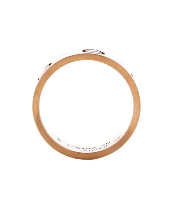 CARTIER Love Band Ring 18k Rose Gold