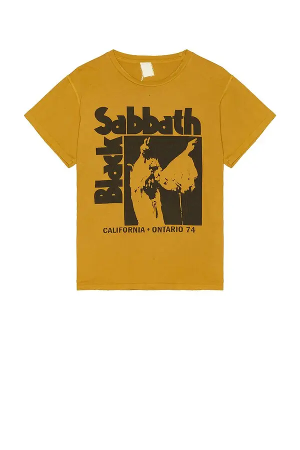 MadeWorn Black Sabbath Tee In Yellow