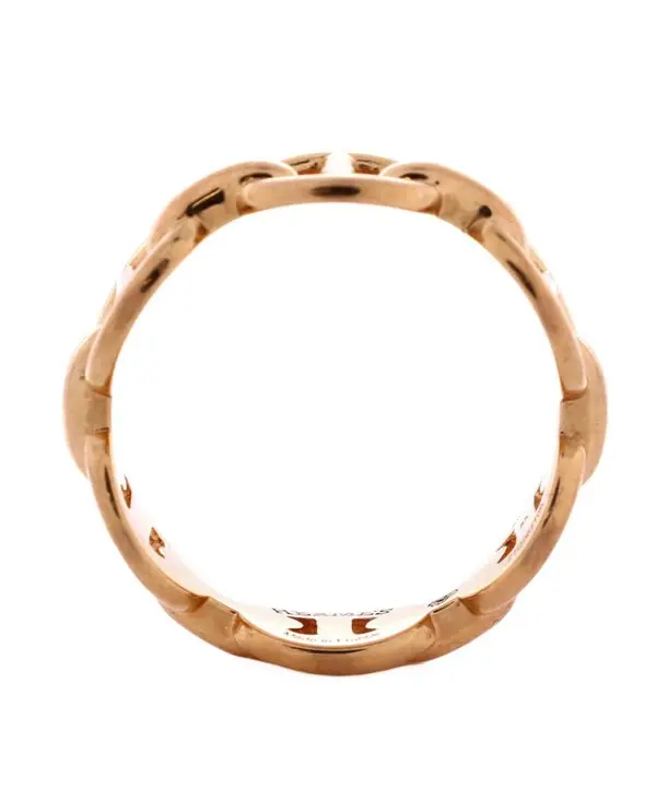 Hermès Small Chaine D'ancre Enchainee Ring 18k Rose Gold
