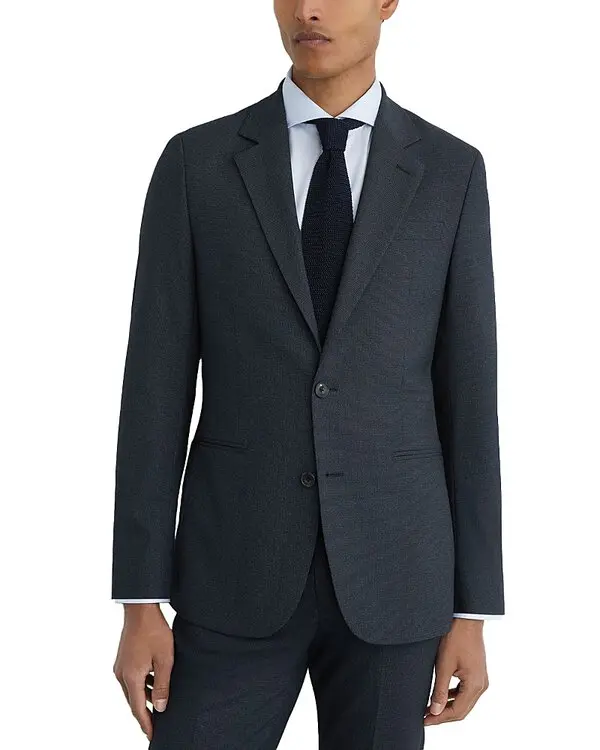 REISS Graduate Slim Fit Houndstooth Blazer - Navy