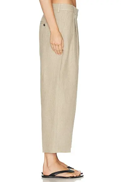 TOTEME Double Pleat Linen Trousers