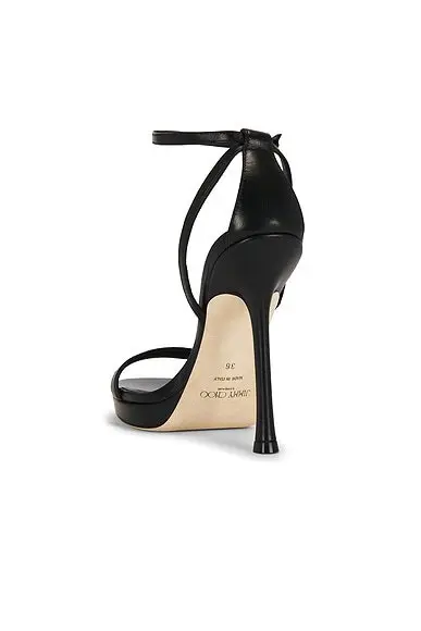 JIMMY CHOO Moza Pf 120 Stiletto Sandals - Black