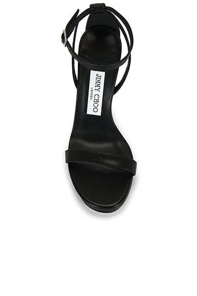 JIMMY CHOO Moza Pf 120 Stiletto Sandals - Black