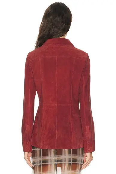 FRAME Suede Shirt - Garnet