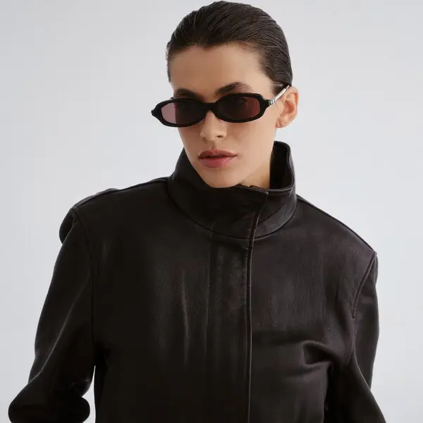 Le Specs Lichtblick Oval Sunglasses With Mechanical Temples