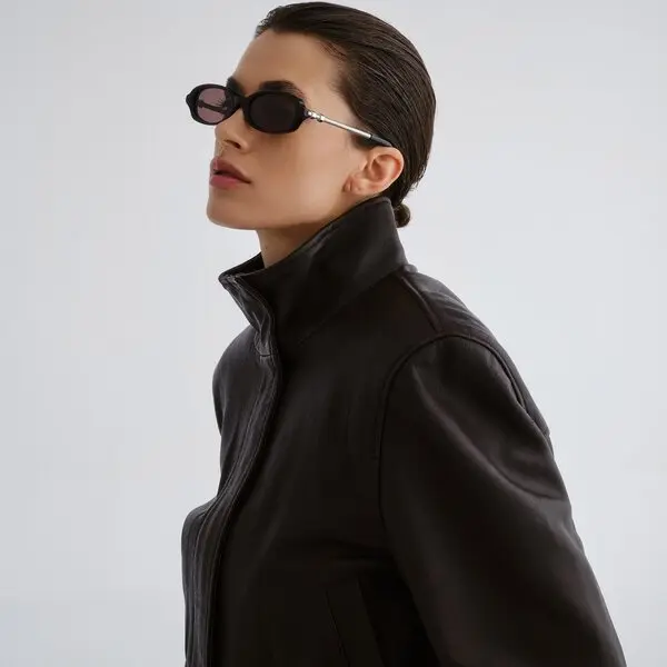 Le Specs Lichtblick Oval Sunglasses With Mechanical Temples
