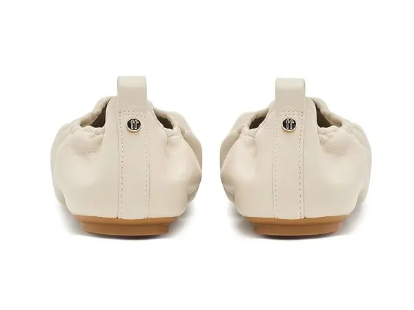 Fitflop Delicato Poise Leather Ballerinas Flat Dress Shoes - Beige