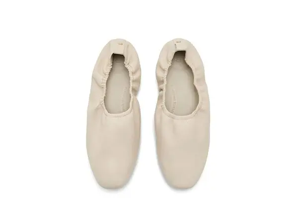 Fitflop Delicato Poise Leather Ballerinas Flat Dress Shoes - Beige
