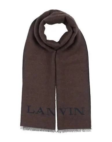 LANVIN Scarf Virgin Wool, Silk - Brown