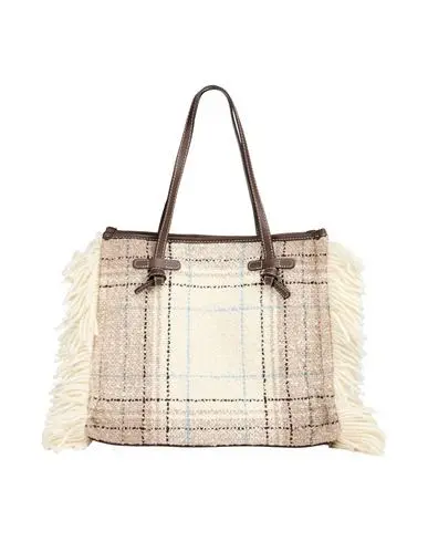 GIANNI CHIARINI Marcella Club Handbag In Textile Fibers And Leather - Brown