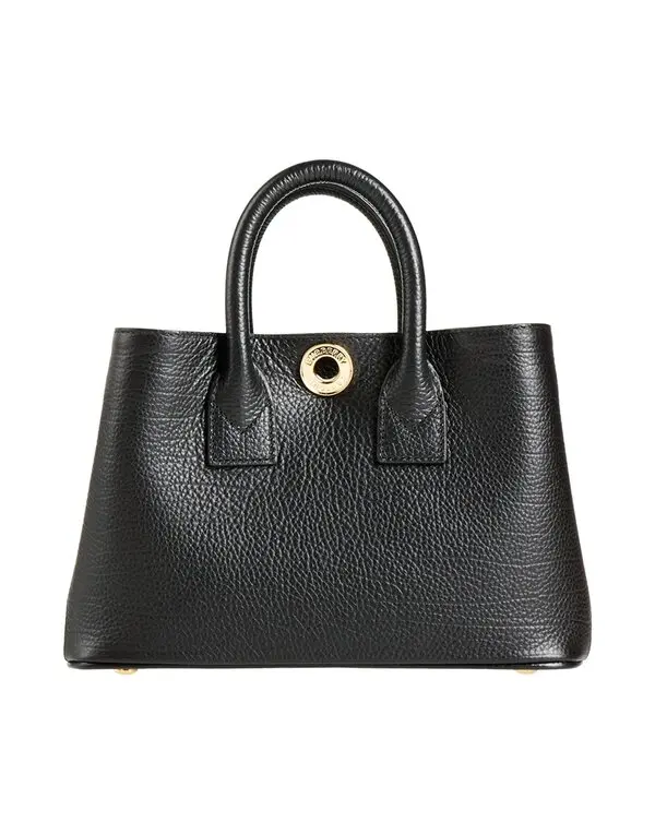 Burberry Calfskin And Cotton Tote - Black