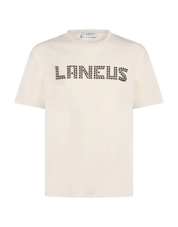 LANEUS T-shirt Size Cotton - Beige