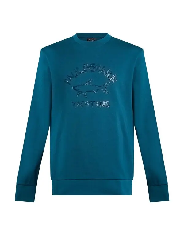 Paul & Shark Sweatshirt Deep Teal Size Cotton